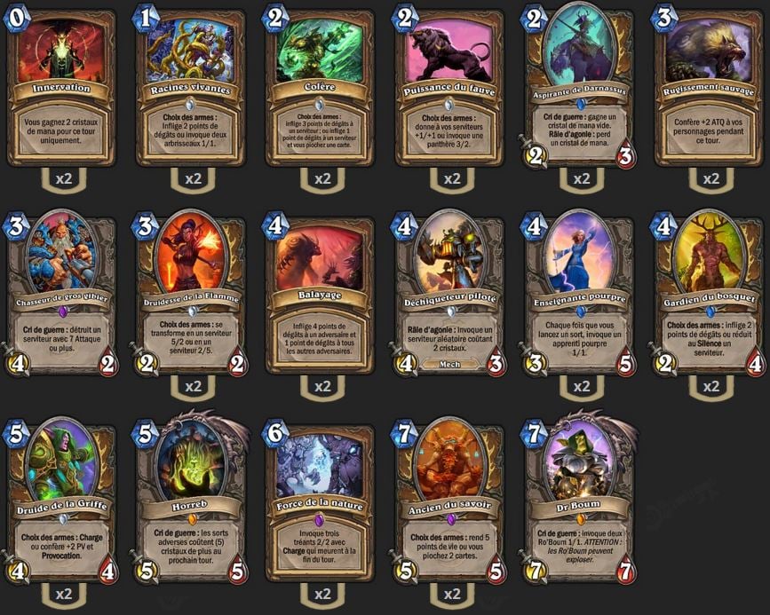 Deck Druide Token TGT Milithium - Millenium