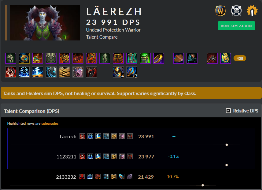 Raidbots : Utilisation avancée - WoW : Guide Raidbots et ...