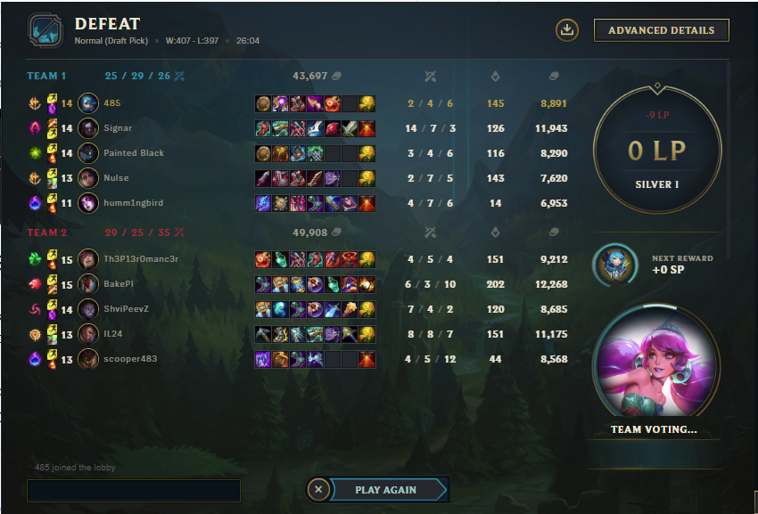 LoL : Il perd des LP en normal game - Millenium