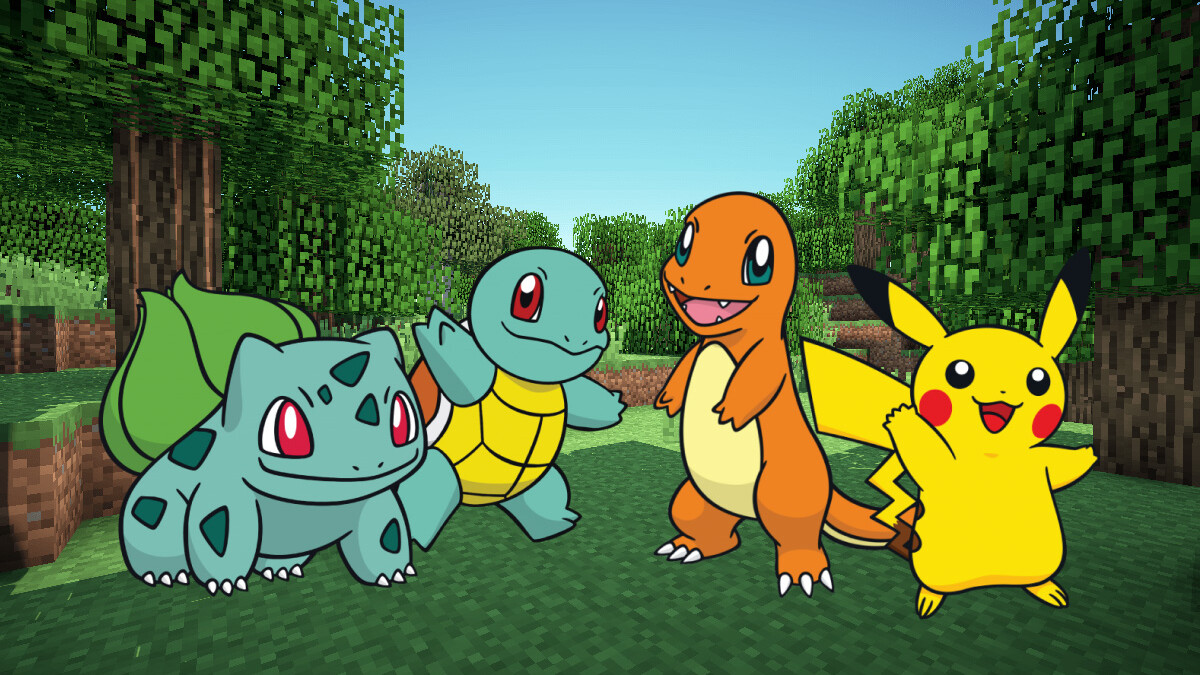 Il reproduit certains Pokémon dans le style de Minecraft, et le ...