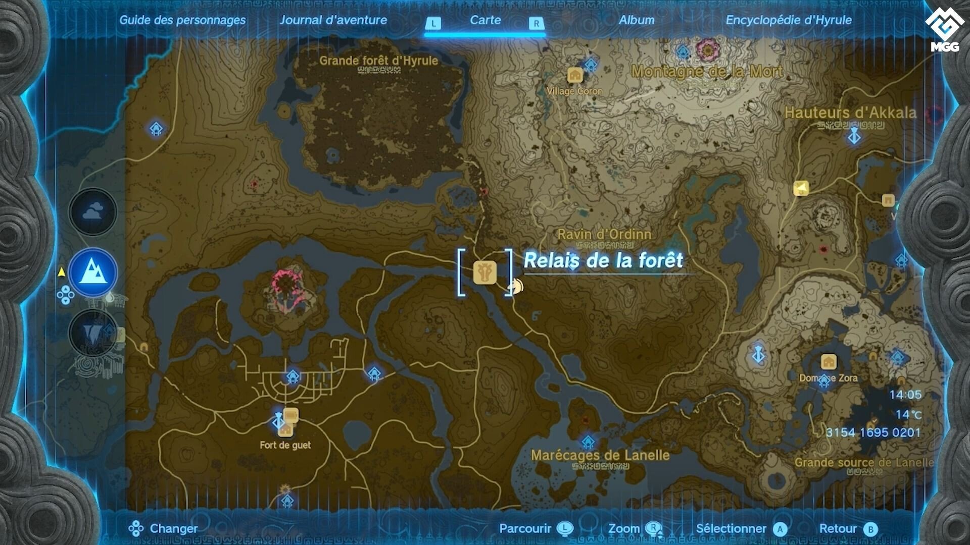 Où trouver Kilton Zelda Tears of the Kingdom : Position du Relais de la ...