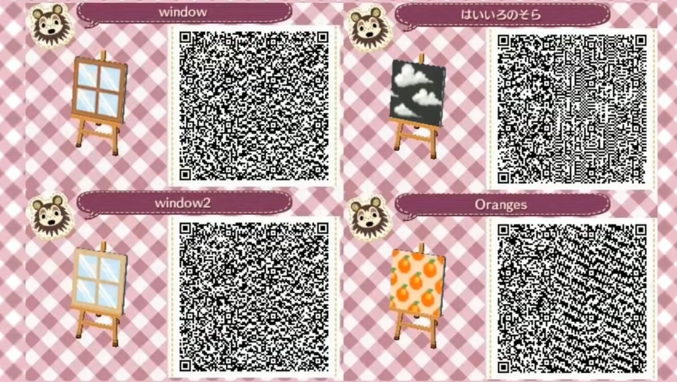 Code Motif Animal Crossing New Horizons : Liste des meilleurs QR Codes ...