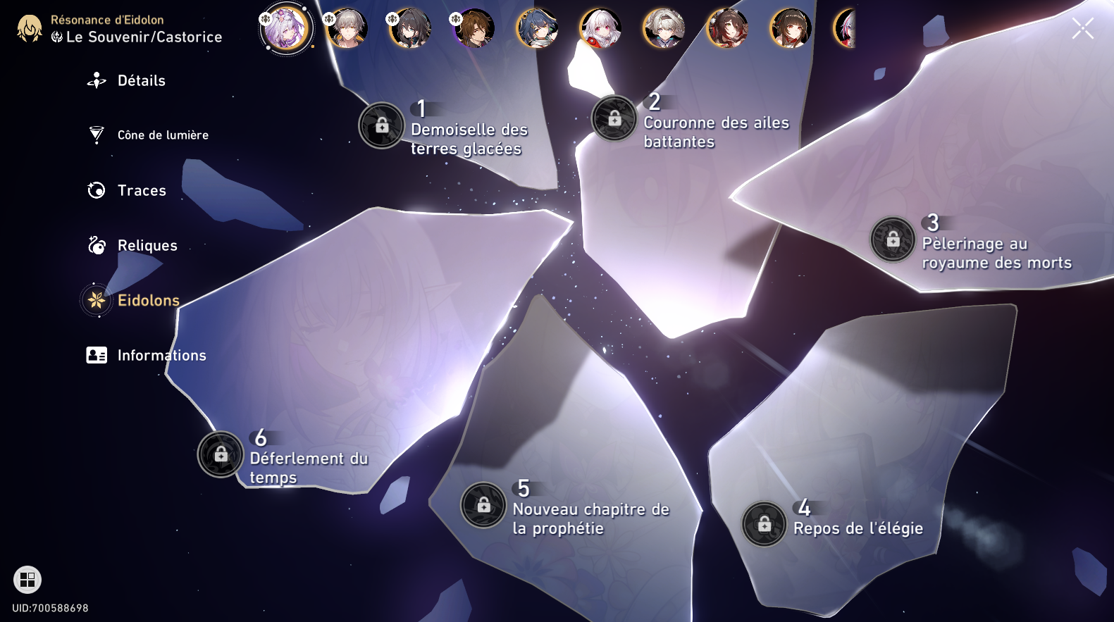 Castorice build Honkai Star Rail : team, cône, compétences, reliques ...