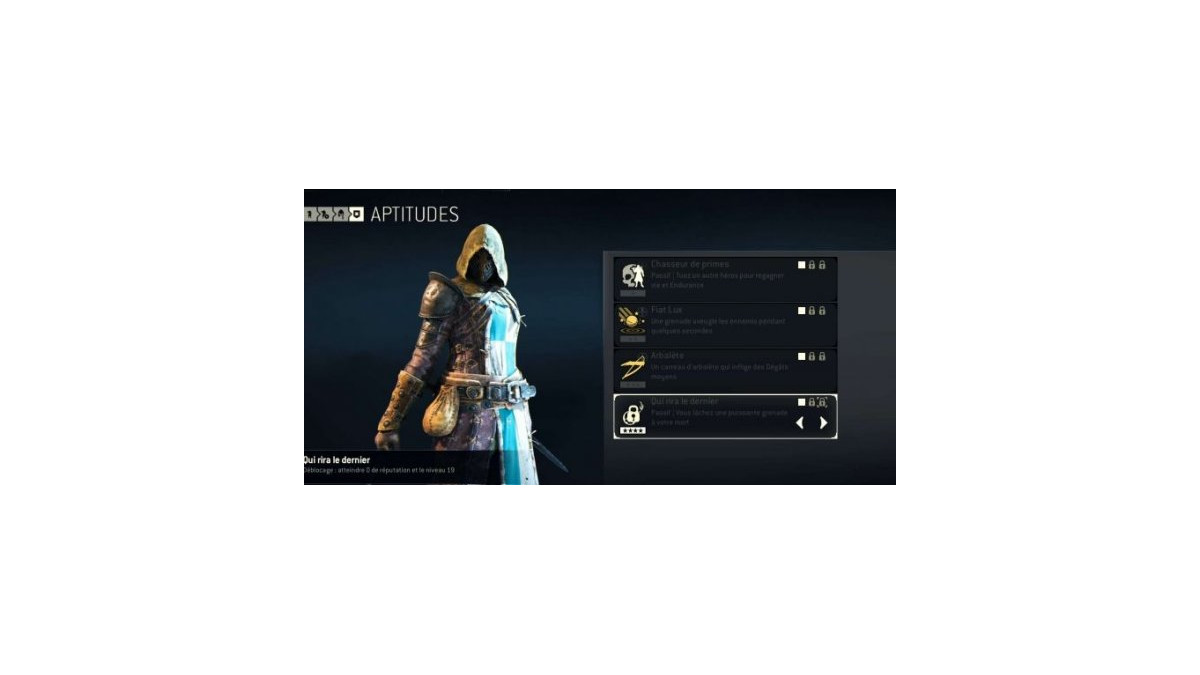 Guide For Honor : Aptitudes Spadassin - Millenium