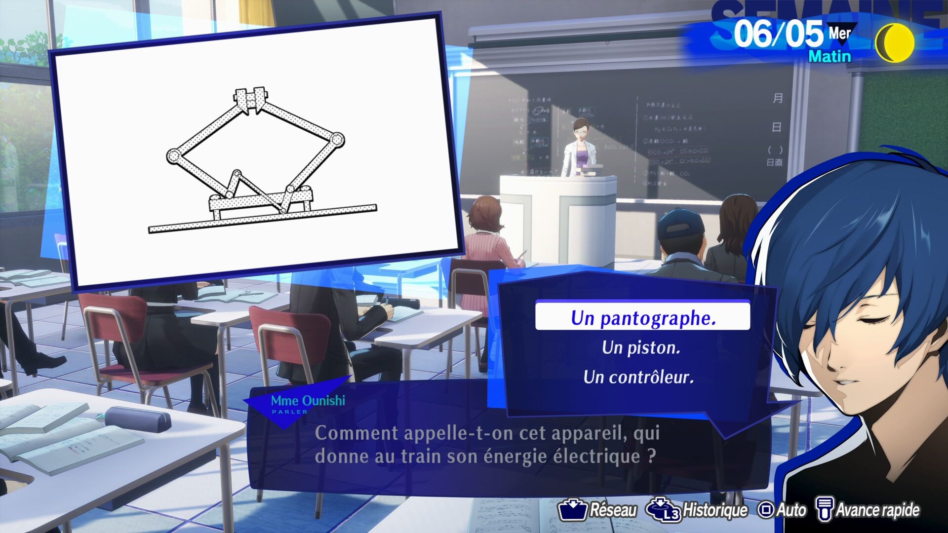 Questions des professeurs en cours Persona 3 Reload : Quelles sont les ...