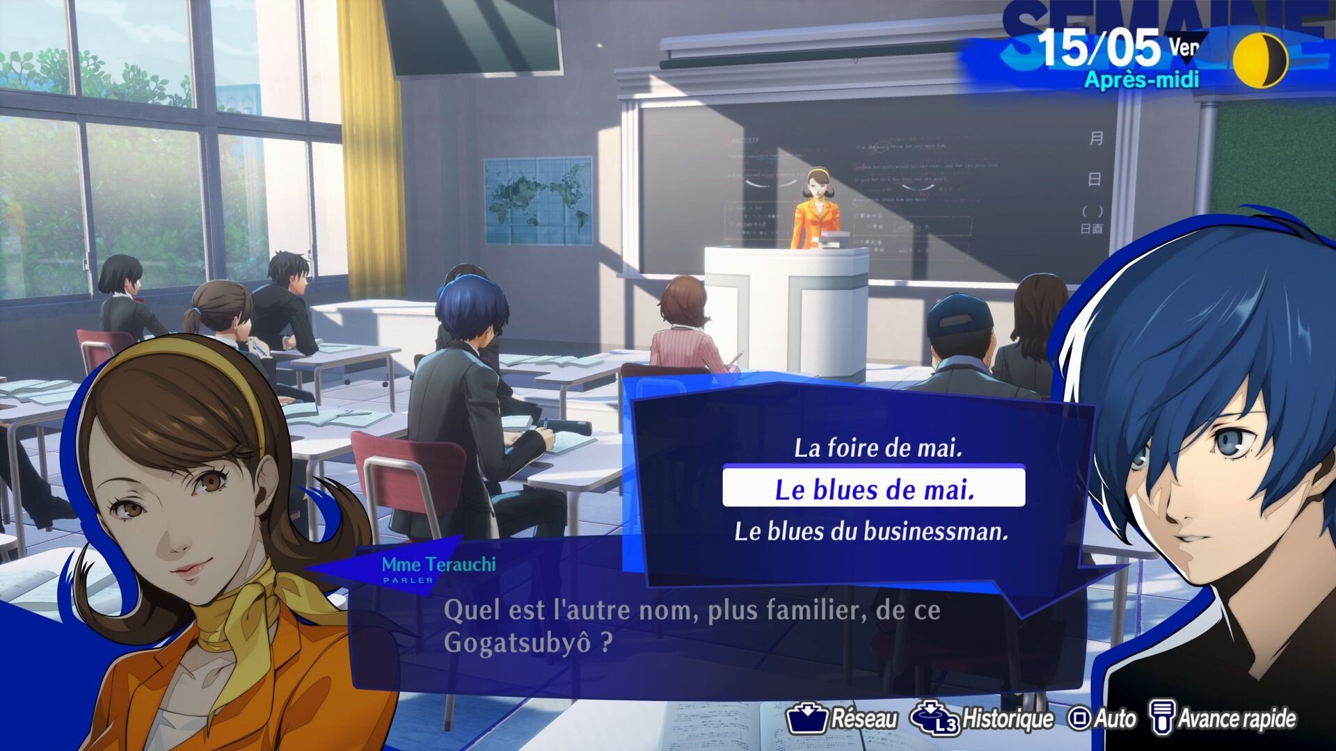 Questions des professeurs en cours Persona 3 Reload : Quelles sont les ...