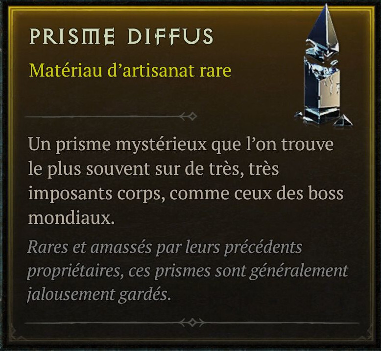 Prisme diffus Diablo 4 : Comment obtenir ce composant requis pour ...