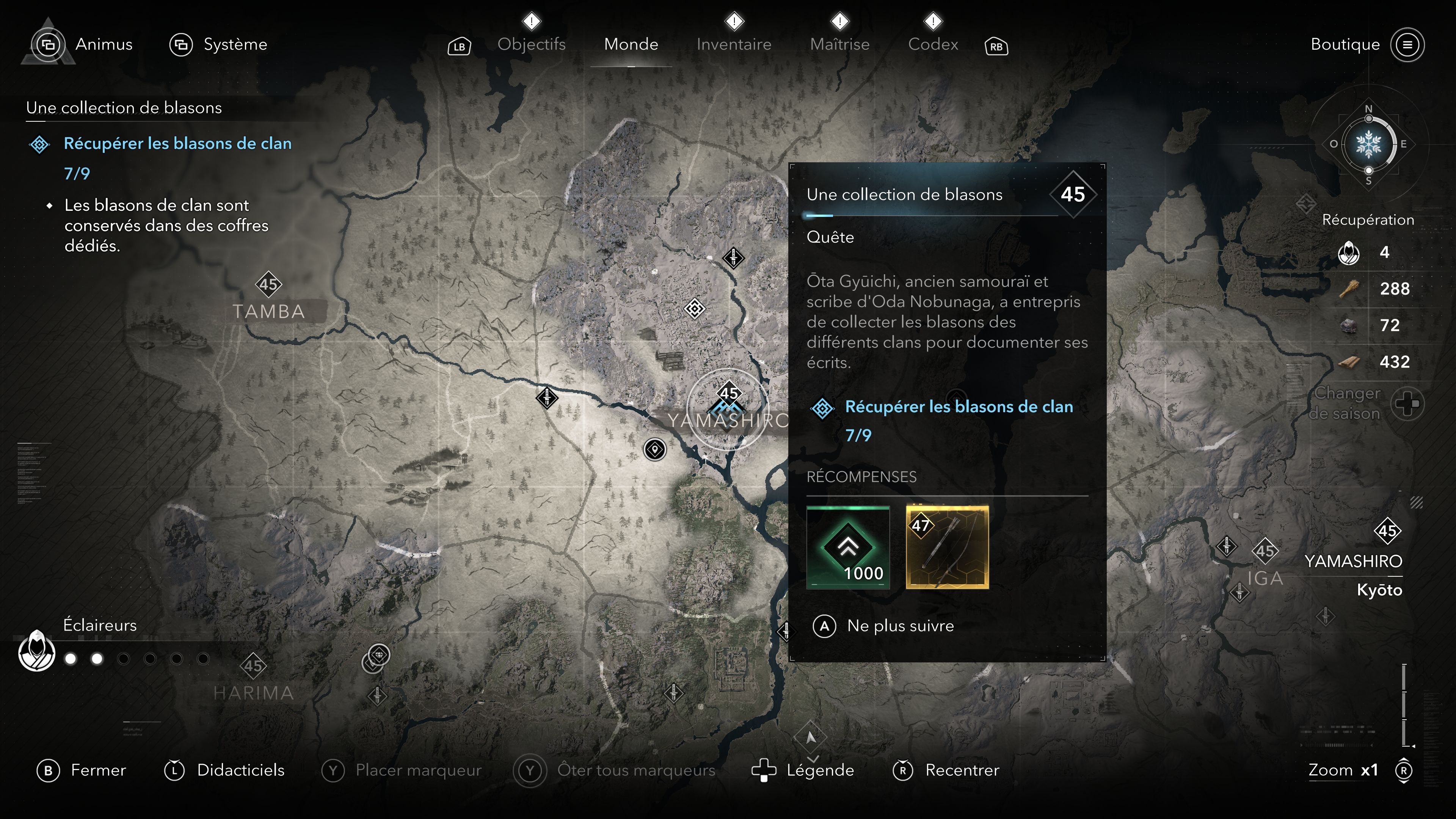 Une collection de blasons Assassins Creed Shadows : Où trouver tous les ...