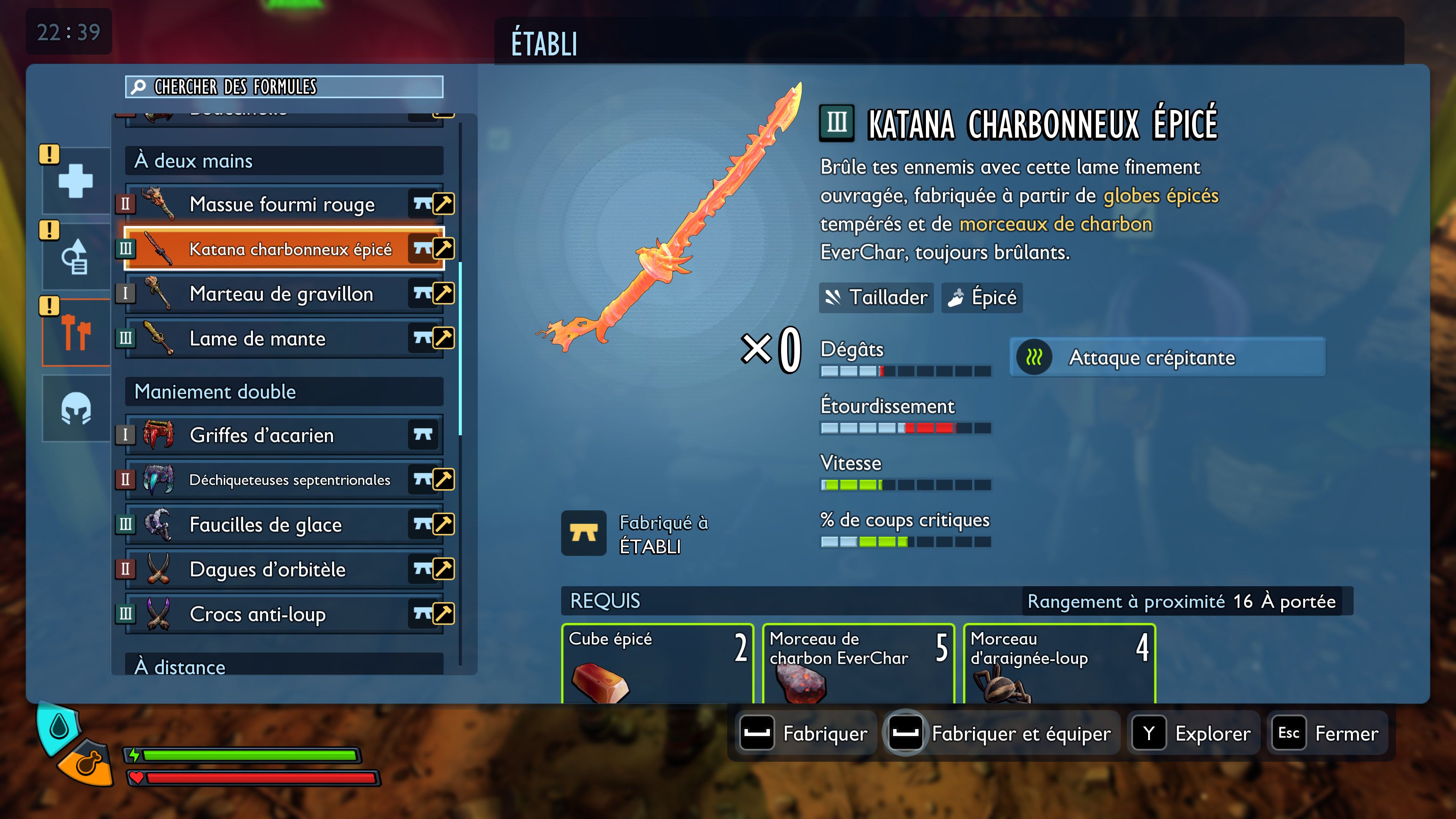 Cube épicé Grounded 2 : Comment en obtenir pour le Katana charbonneux ...