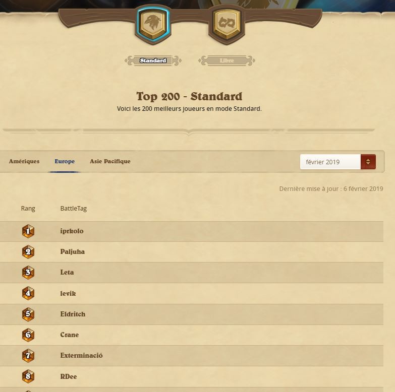 Hearthstone : classement ladder live, ranked standard, ranked wild ...