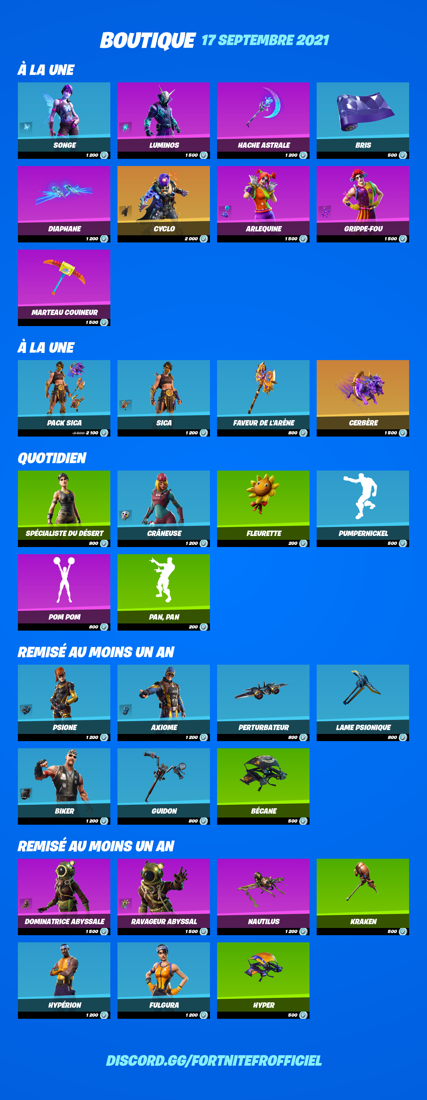 Fortnite : le skin Luminos dans la boutique du 17 septembre 2021 ...