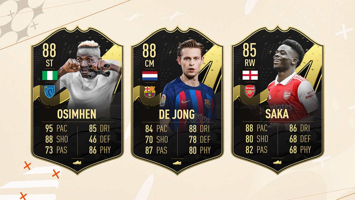 FIFA 23 / FUT 23 : La TOTW 21 avec Saka, Osimhen et De Jong ! - Millenium