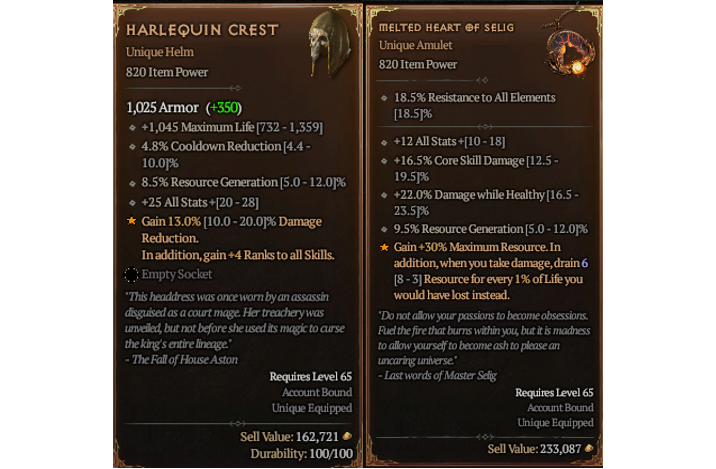 Objets mythiques ancestraux Diablo 4 Vessel of Hatred : Liste des Uber ...