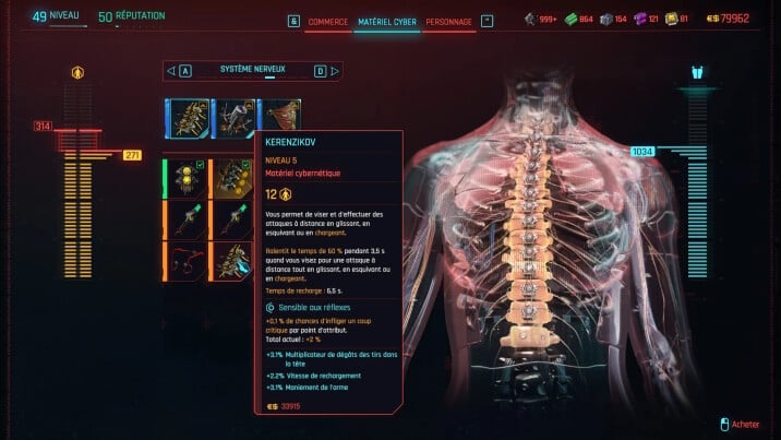 Kerenzikov Cyberpunk 2077 : Comment utiliser l'implant cybernétique ...