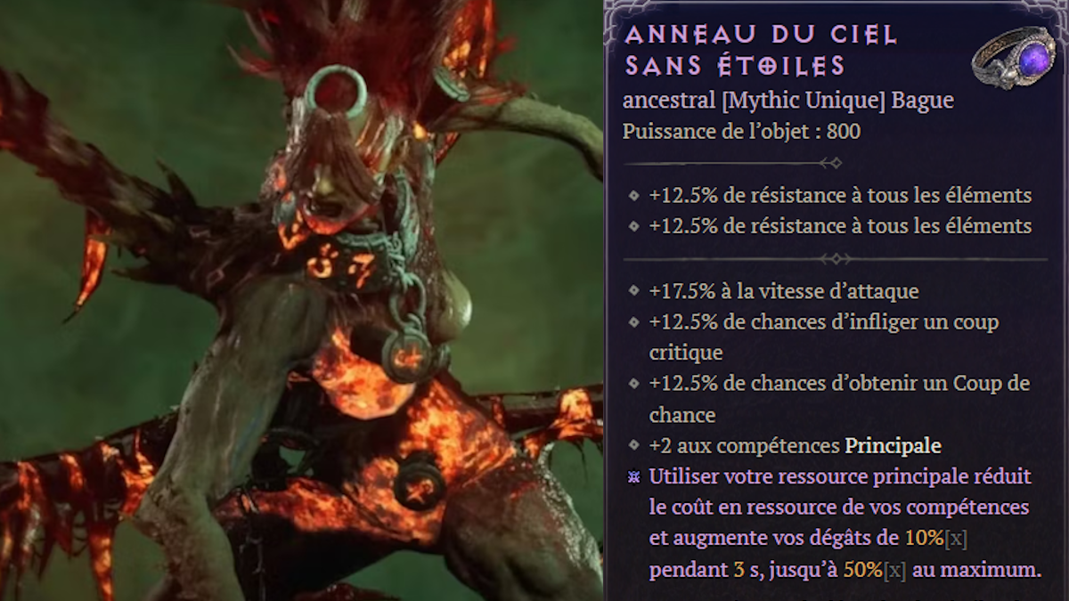 Anneau du ciel sans étoiles Diablo 4 : Comment obtenir cet objet ...