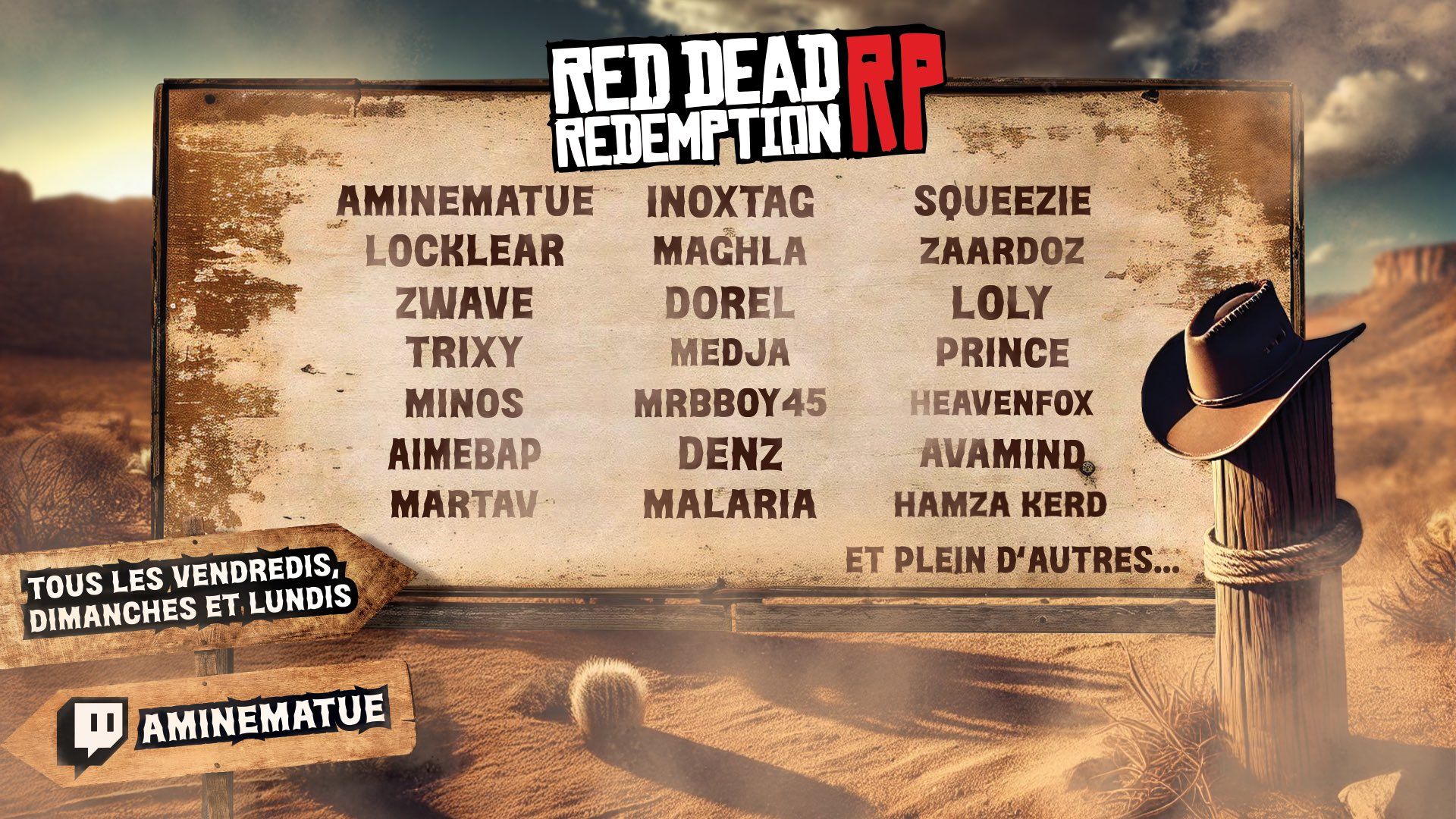 Après GTA 5, Amine s'attaque à Red Dead Redemption 2 avec un tout nouvel arc RP avec du beau ...