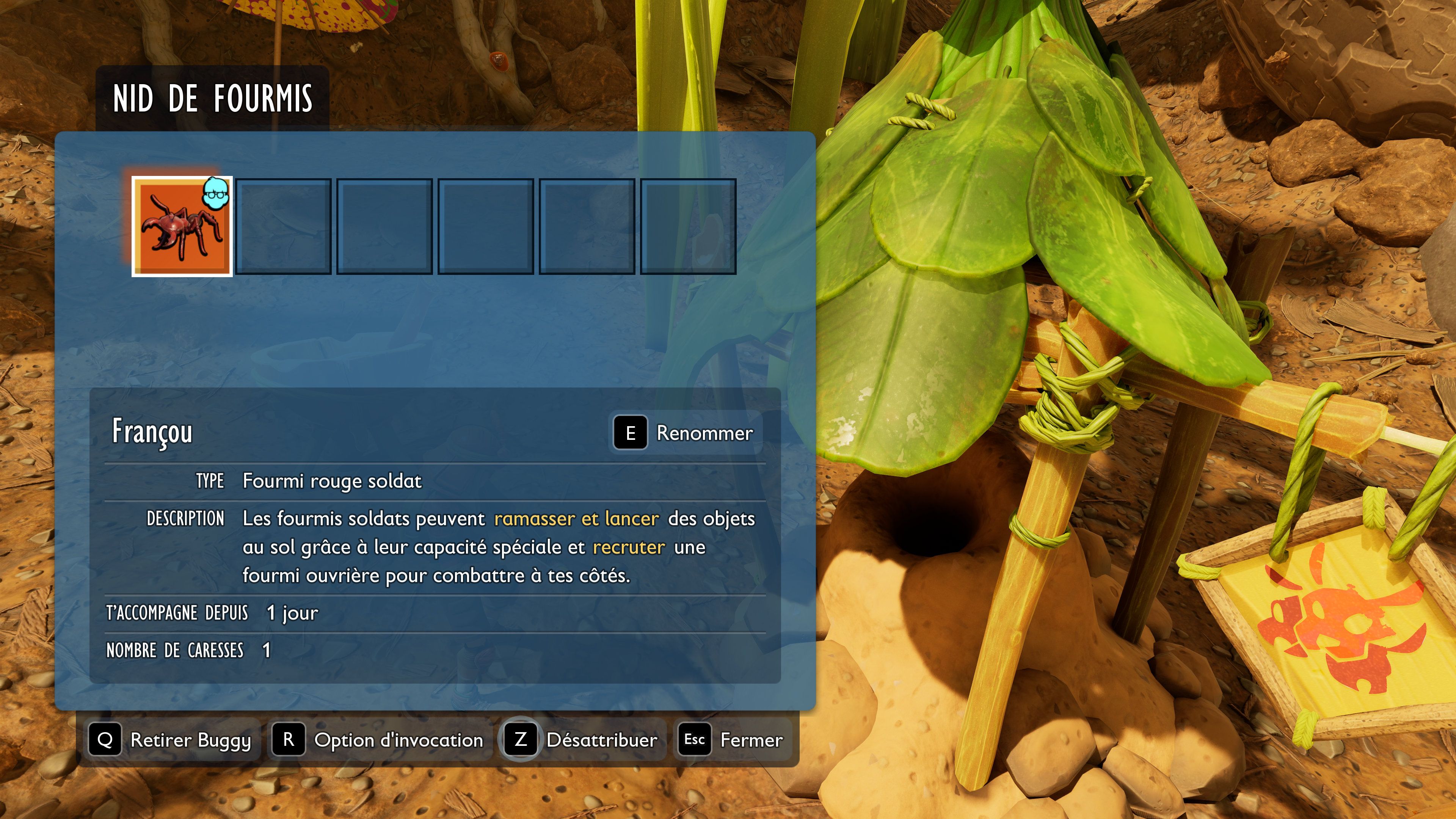 Monture fourmi soldat rouge Grounded 2 : Comment débloquer le premier Buggy ? - Millenium