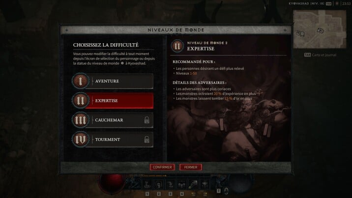 Niveau de monde Diablo 4 : Différences et comment changer la difficulté ...