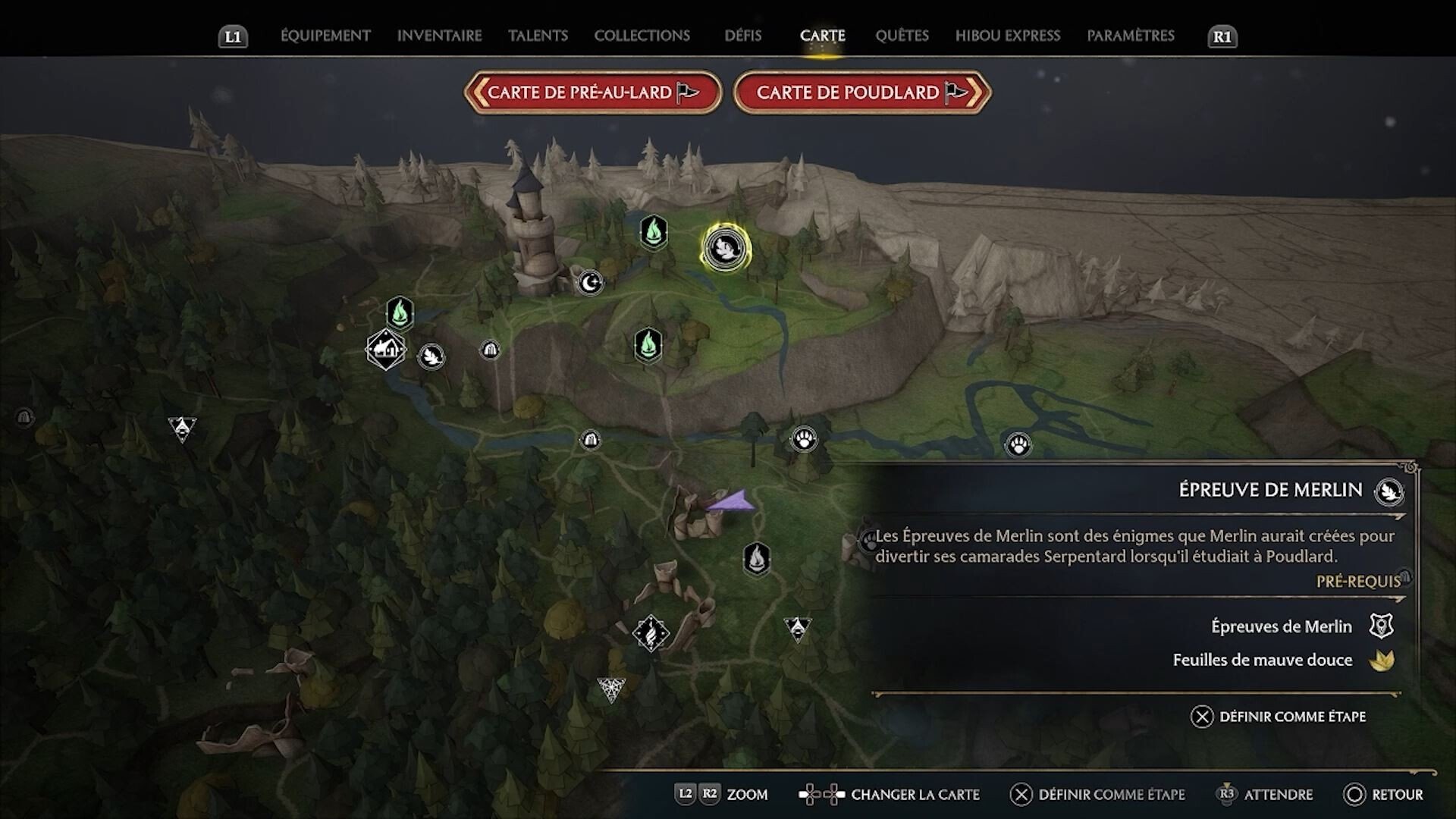 Défi de Merlin Hogwarts Legacy, Marais du North Ford : Comment résoudre ...