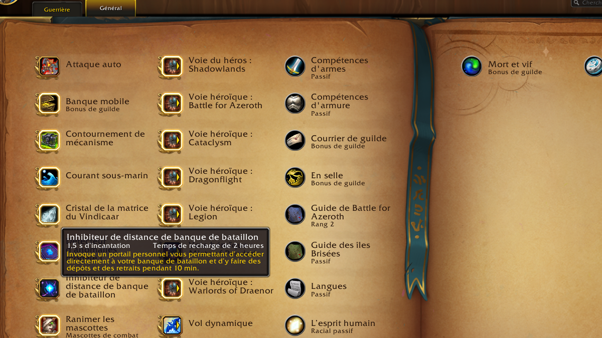 Banque de bataillon : Comment la débloquer sur tous les personnages du ...