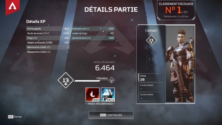 Apex Legends : comment gagner de l'XP - Millenium