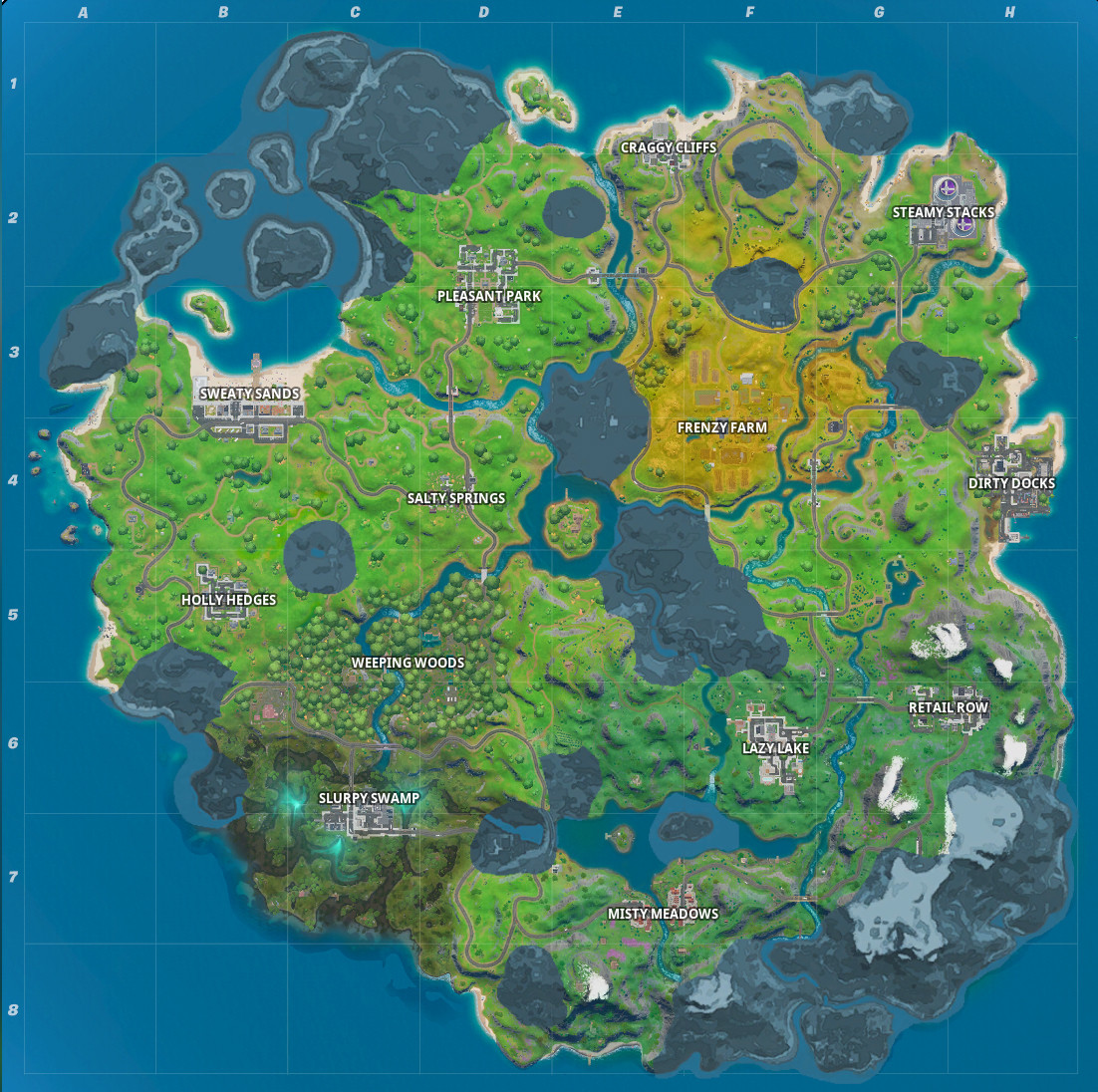 Fortnite : nouvelle carte Chapitre 2 saison 1 - Millenium