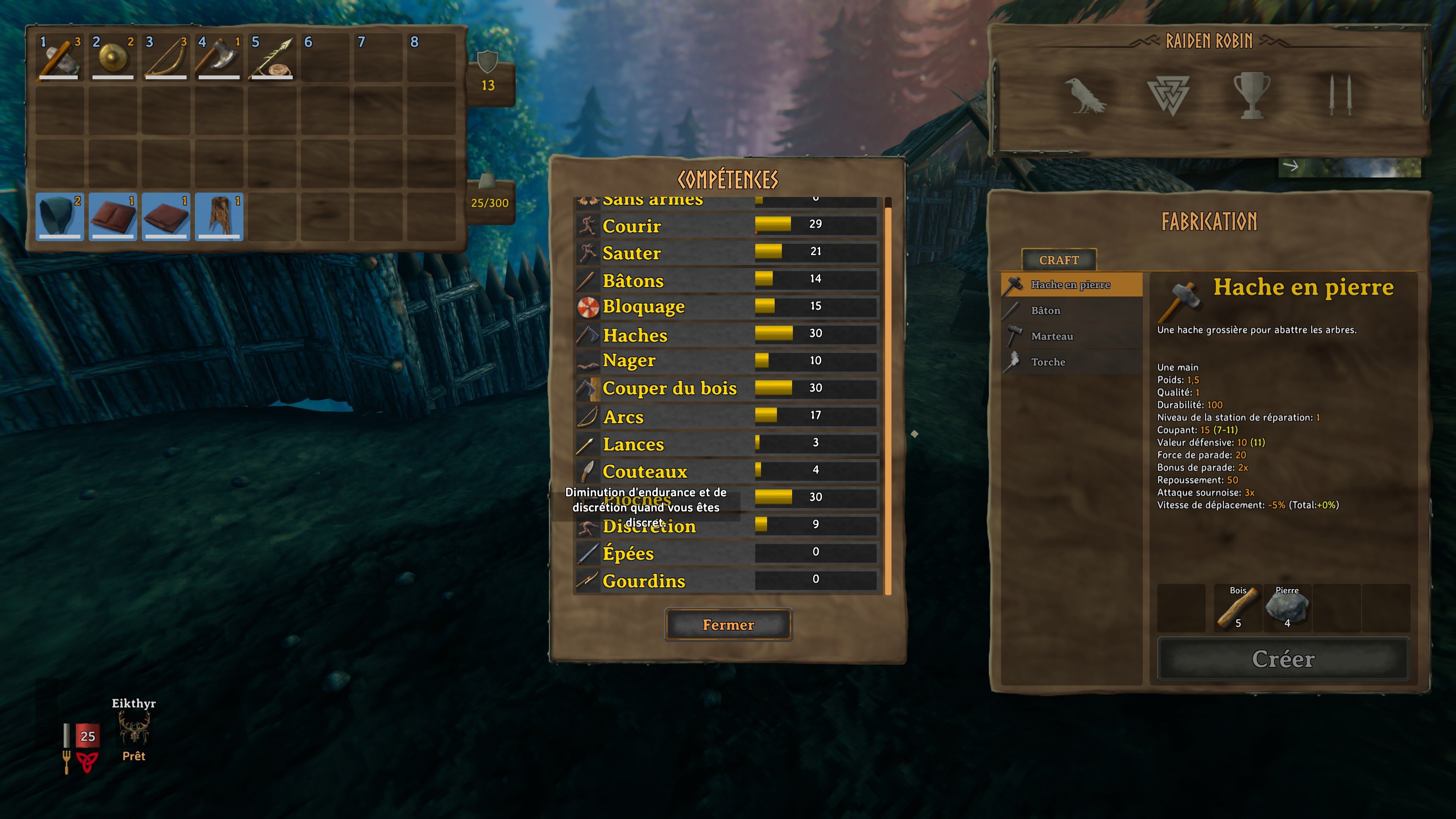 Liste et effet des compétences - Compétences Valheim, skills : Liste ...