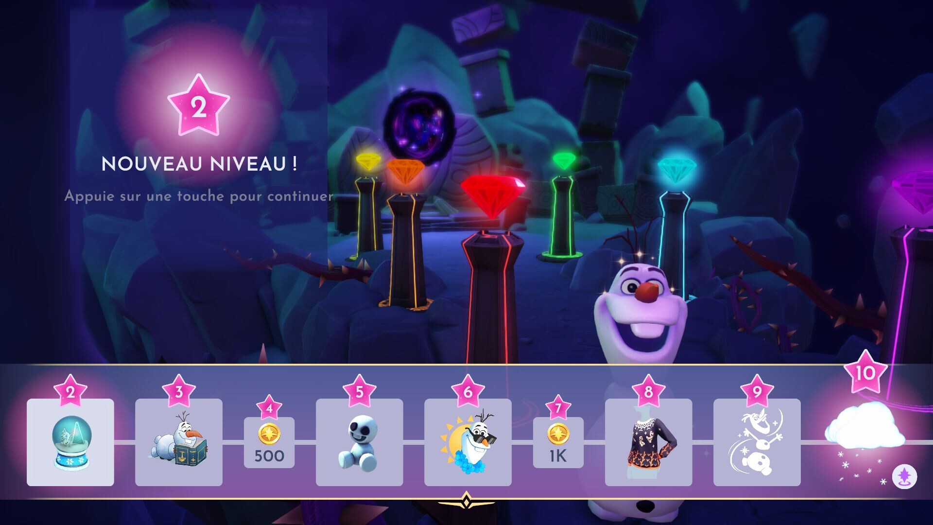 Olaf Disney Dreamlight Valley: Blizzard, gems, snacks... All missions ...