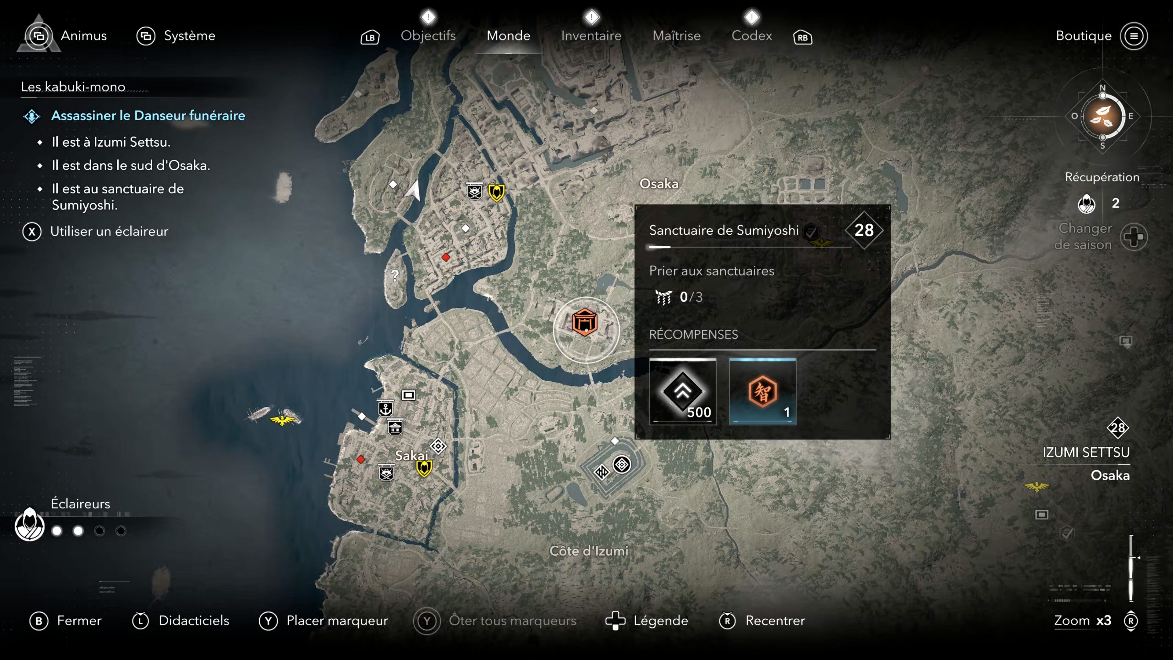 Les Kabuki-Mono Assassin's Creed Shadows : Le général fantôme, la lame dépravée... Position de ...