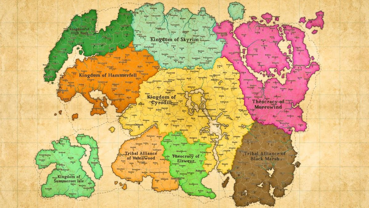 Carte interactive Oblivion Remastered : Sanctuaires, quêtes, villes ...