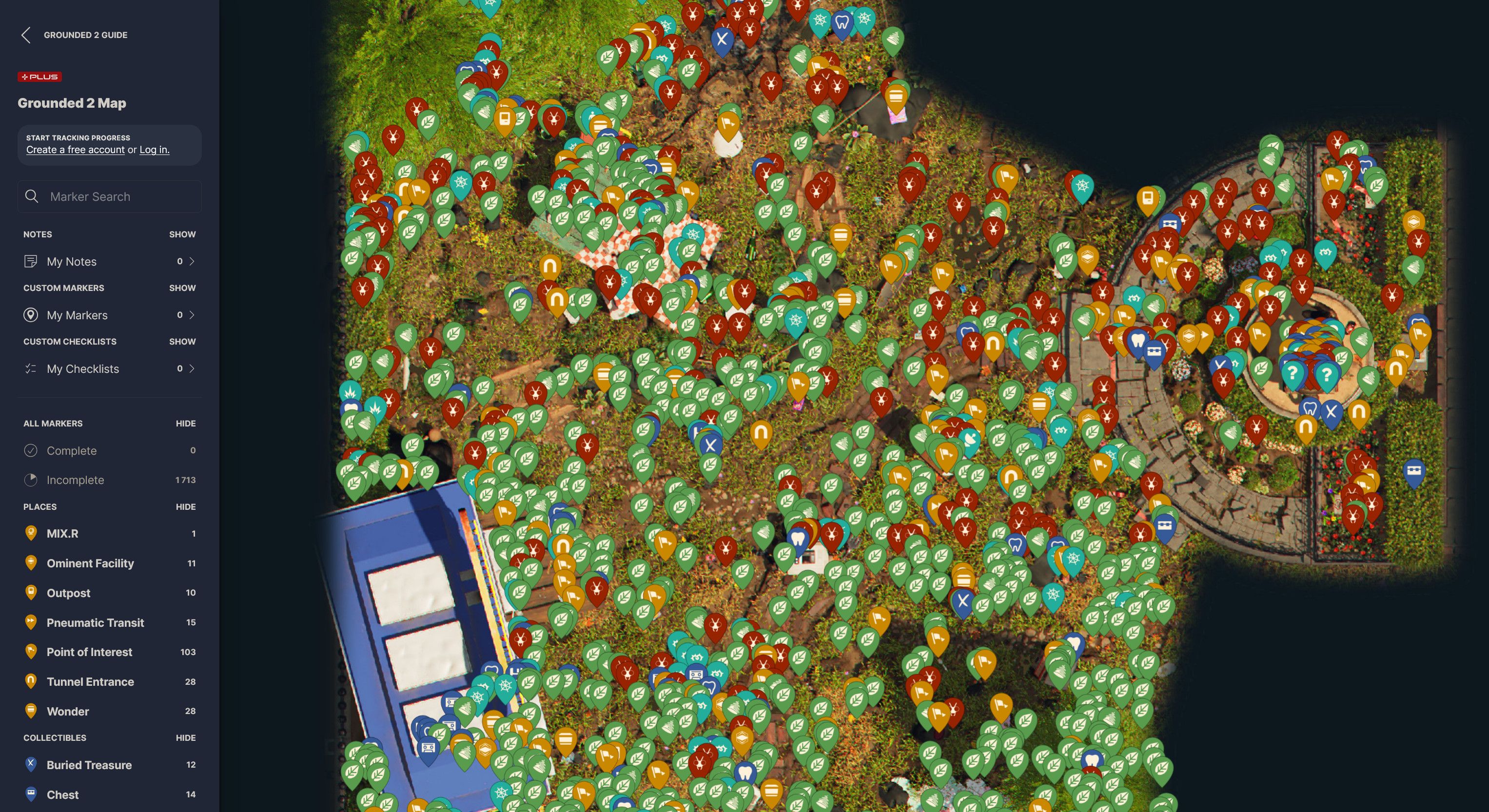 Carte interactive Grounded 2 : Où trouver les ressources, ennemis et ...