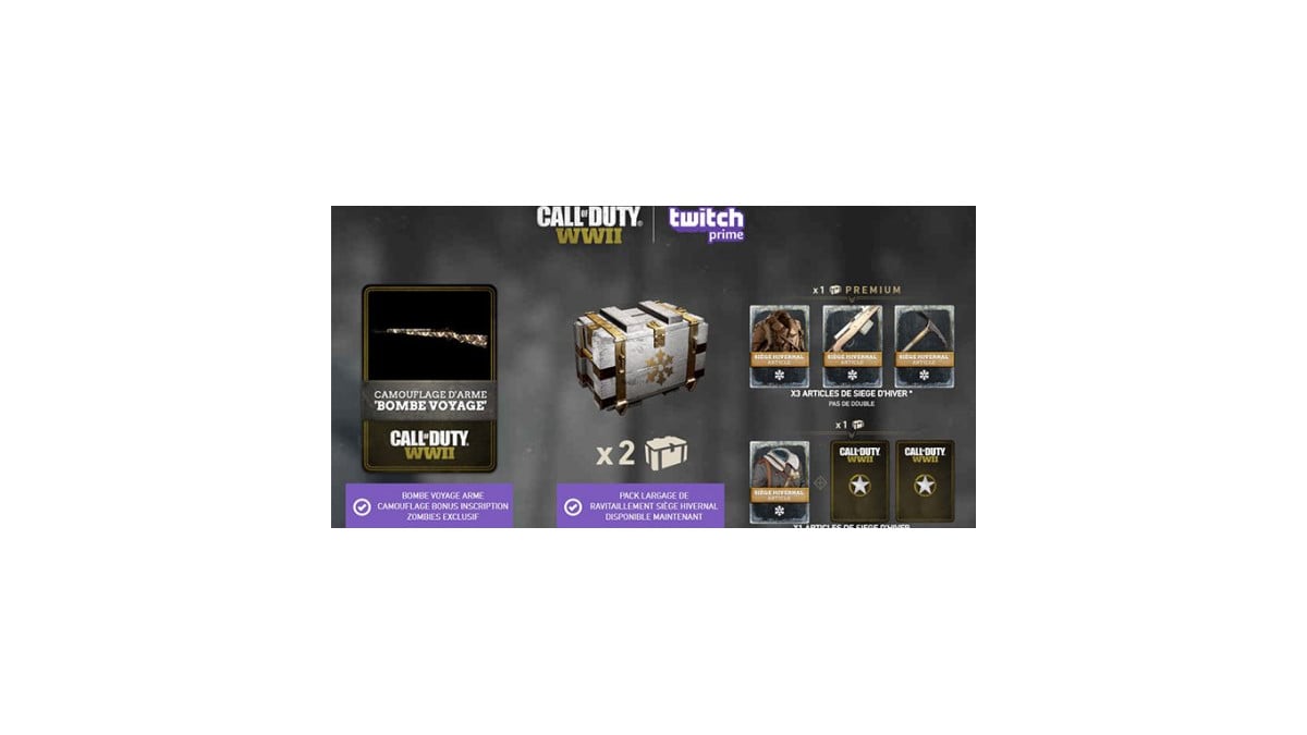 Twitch Prime WW2, Amazon Call of Duty - Millenium