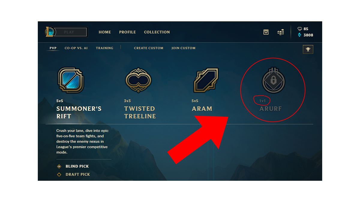 Lol : ARURF, mode de jeu 1v1 - Millenium