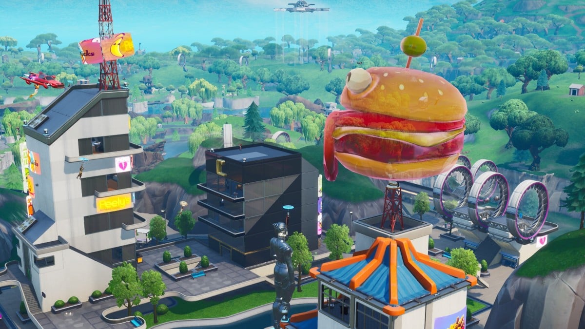 Fortnite : danser à l'intérieur d'un hologramme de tête de Durr Burger ...
