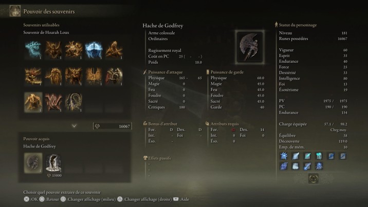 Souvenir de Hoarah Loux Elden Ring : toutes les récompenses - Millenium