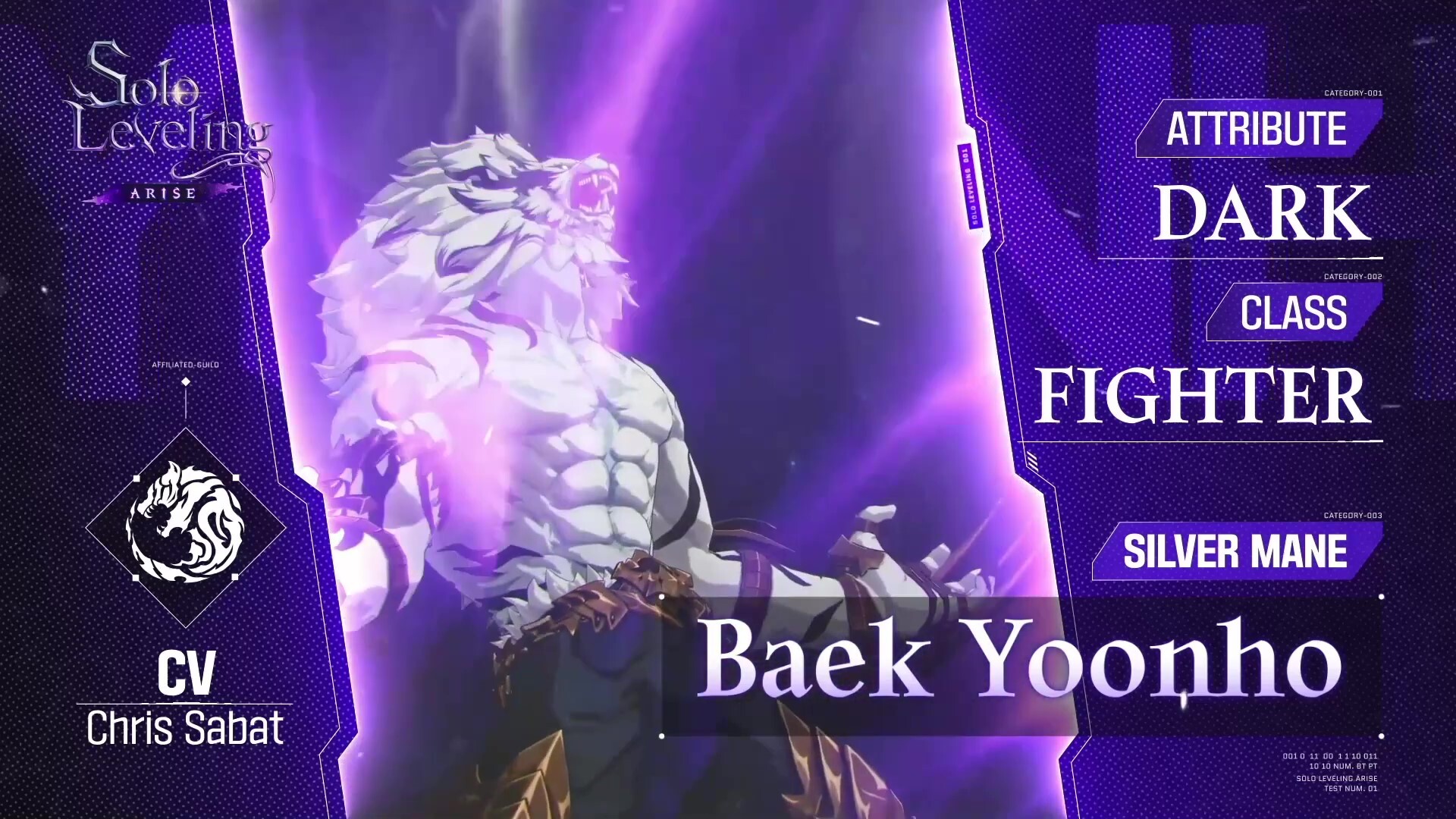 Solo Leveling Arise : build Baek Yunho à crinière argentée, top armes ...