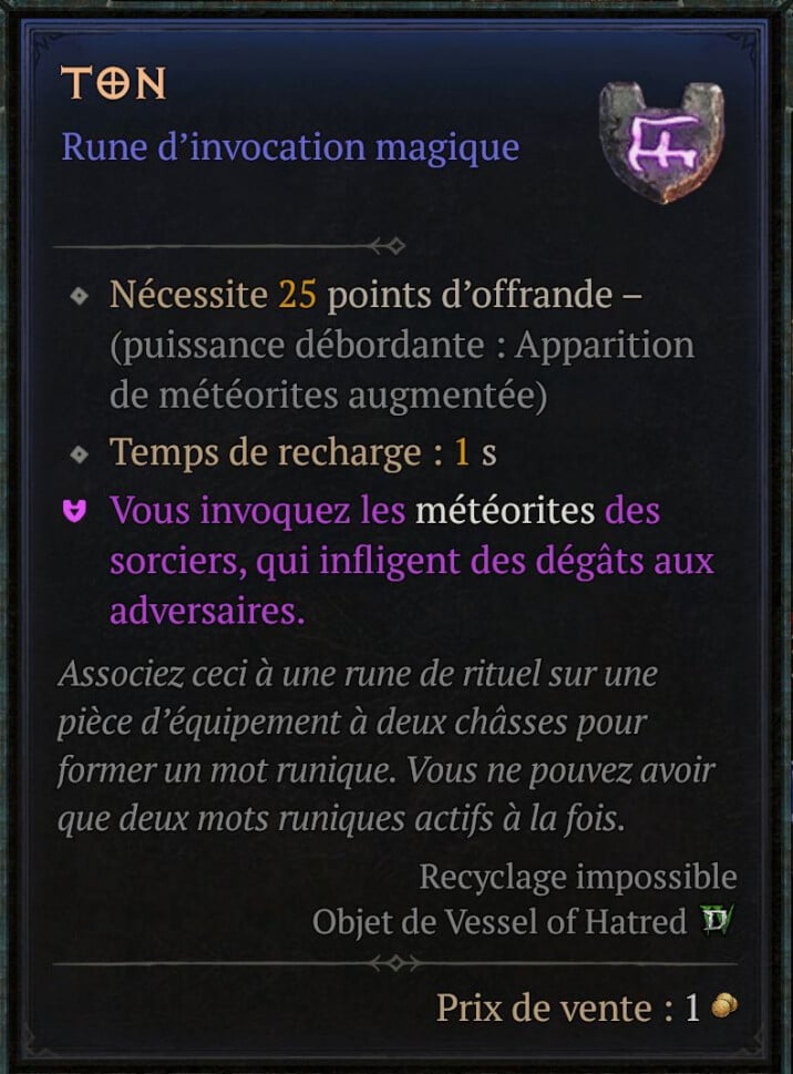 Liste des runes Diablo 4 Vessel of Hatred : Comment fonctionnent les ...