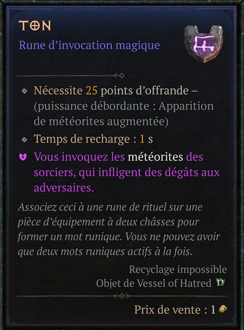 Liste des runes Diablo 4 Vessel of Hatred : Comment fonctionnent les ...