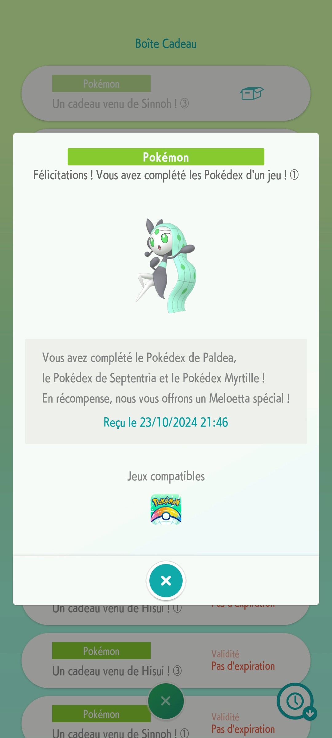 Cadeaux Pokémon Home : Légendaires, shiny... Liste de tous les Pokémon ...