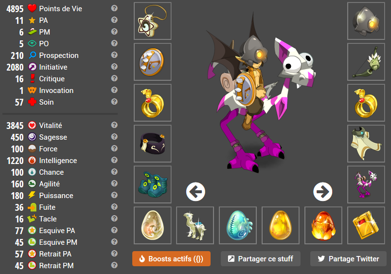 Dofus stuff Eniripsa Feu 200 - Millenium