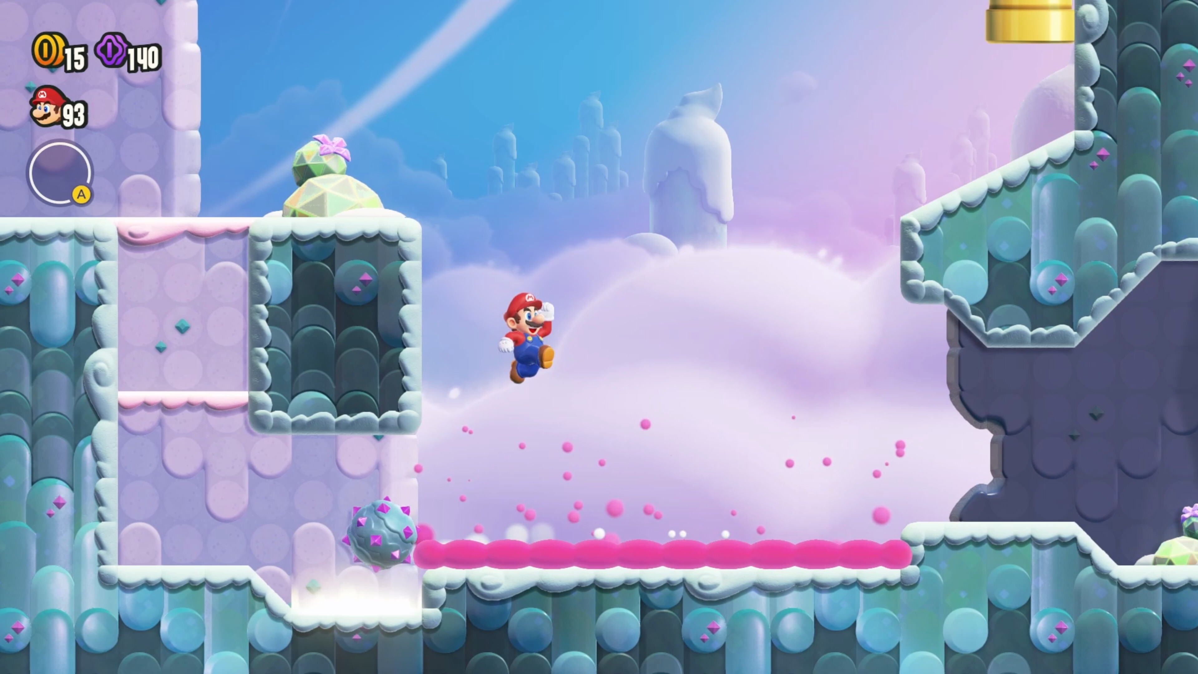 Parcours Moelleux Mario Wonder : Pièces violettes, graine prodige ...