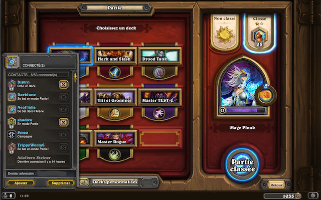Mode Classé Hearthstone - Millenium