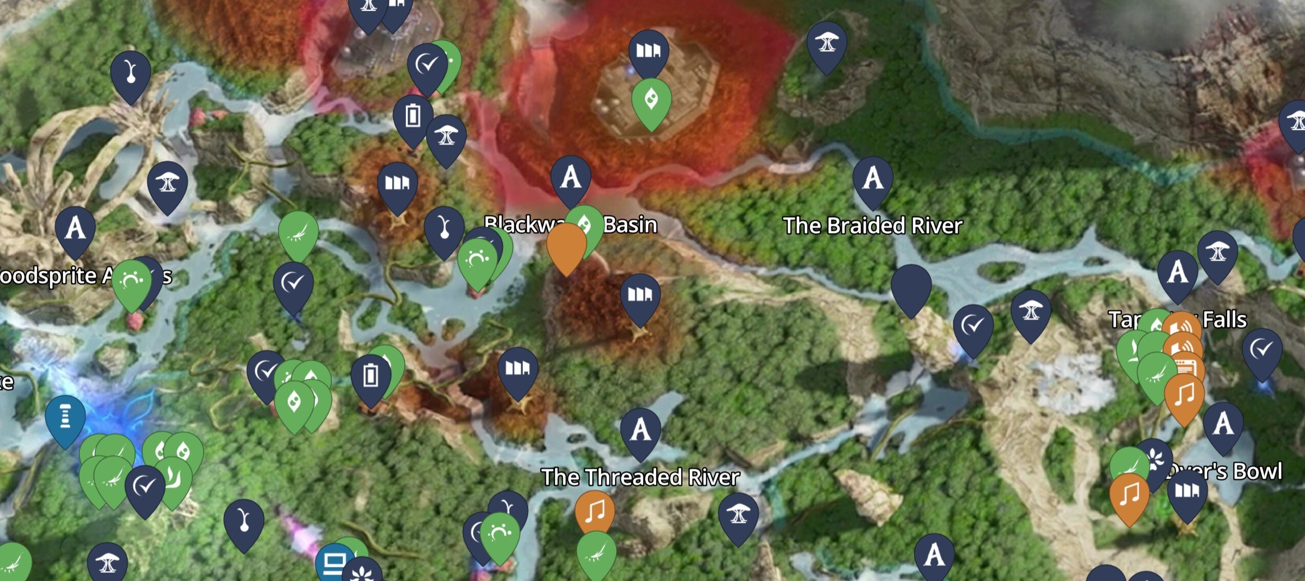 Carte interactive Avatar Frontiers of Pandora : Tout pour finir le jeu ...