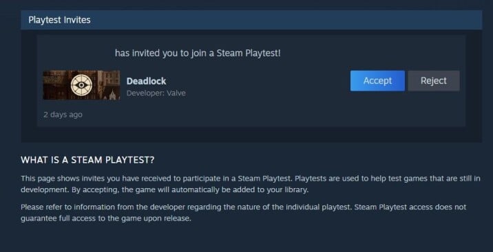 Invitation Deadlock : Comment obtenir un accès au playtest et inviter ...