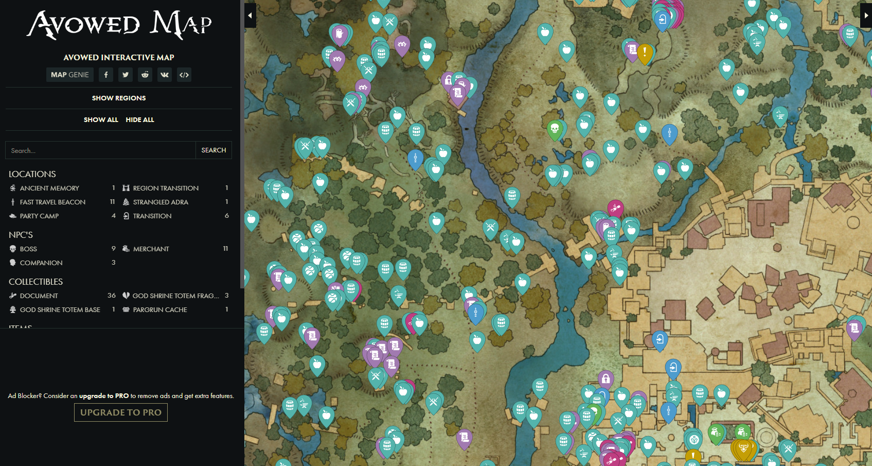 Carte interactive Avowed : Quêtes, trésors, secrets, trouvez tous les ...