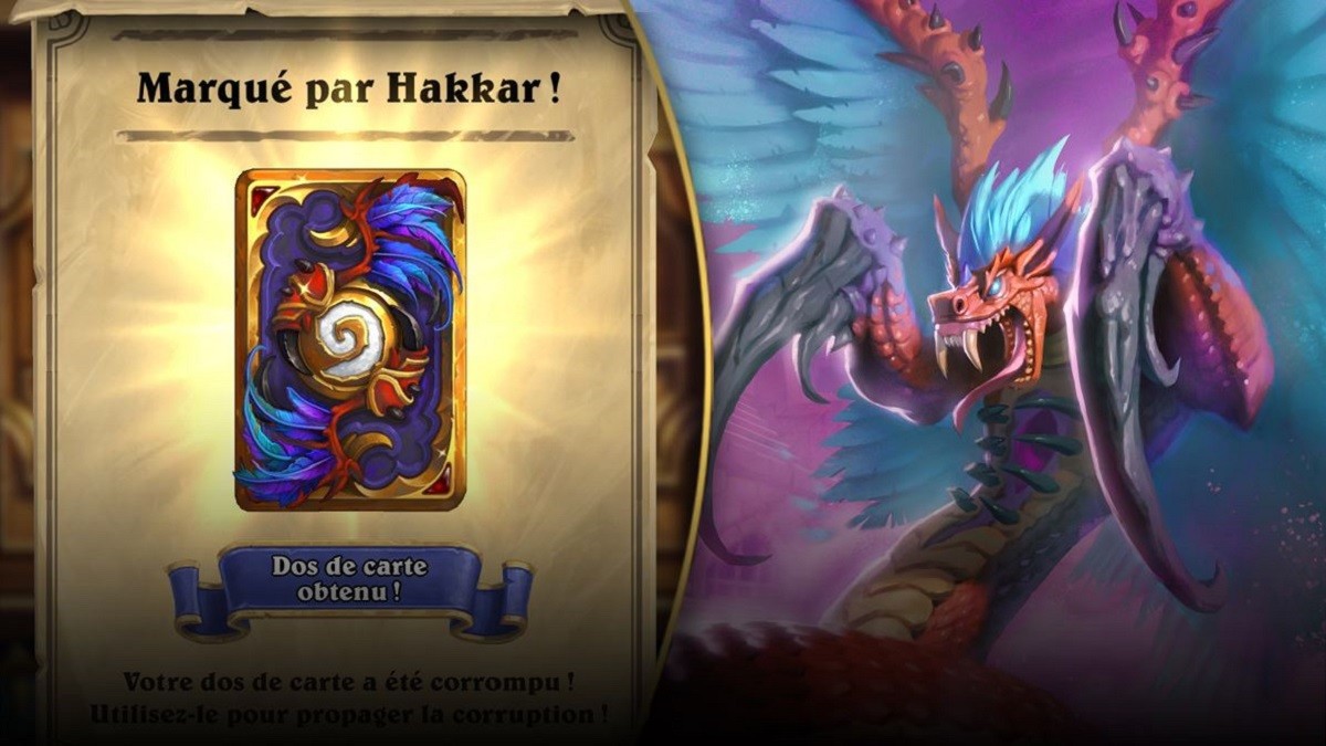 Hearthstone : event Malédiction d'Hakkar, dos de carte (Curse of Hakkar ...