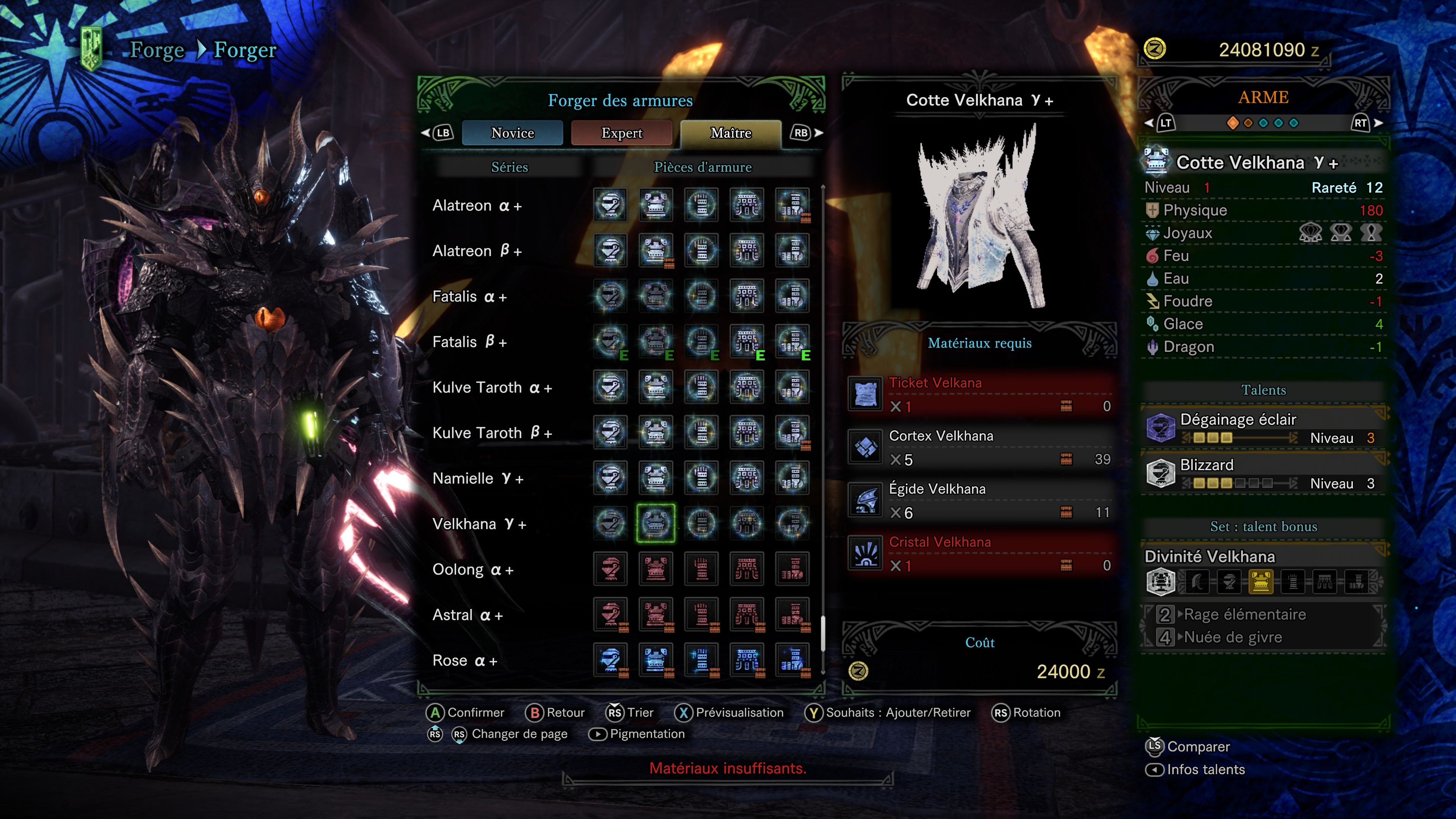 MHW Iceborne : Guide Velkhana alpha suprême, monstre - Millenium