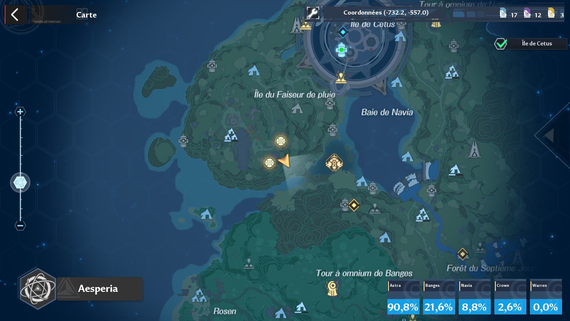 Constellation Tower of Fantasy : Position et soluce de toutes les ...