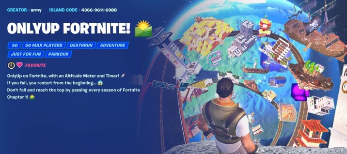 Code map Fortnite Only Up : comment jouer au nouveau mode à succès ...