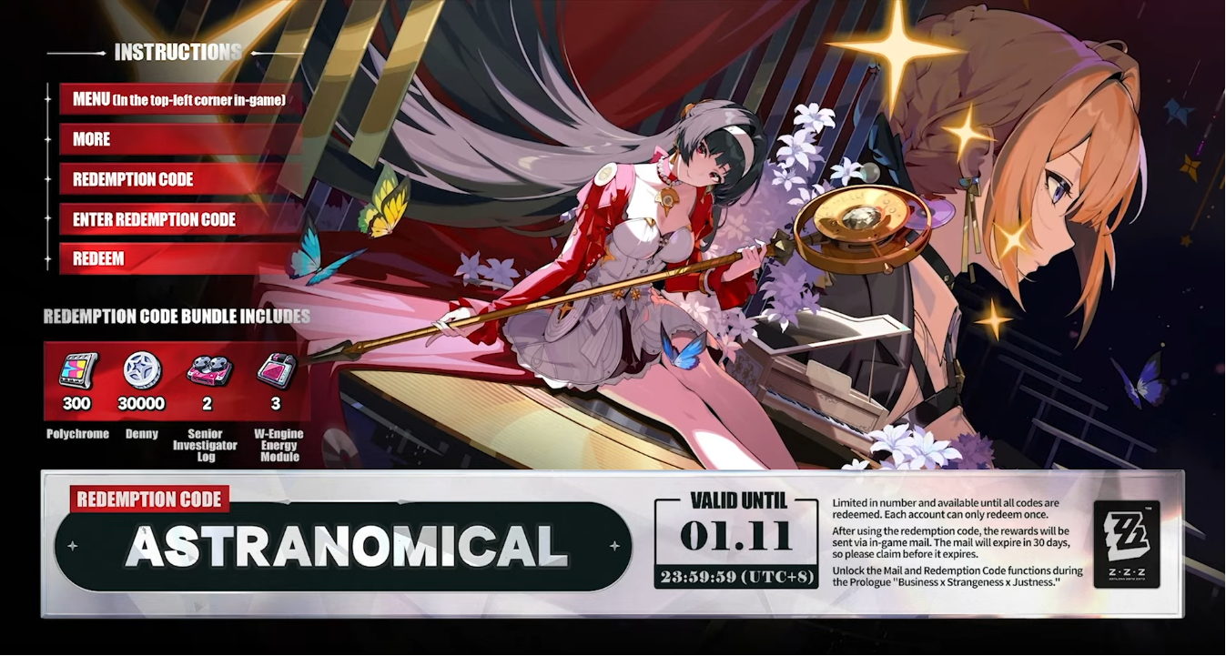 Code Live Zenless Zone Zero 1.7 : récupérez des récompenses gratuitement pour invoquer des ...